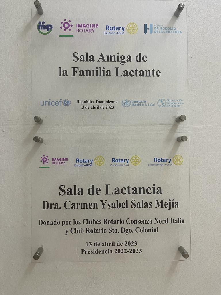 Hospital Rodolfo y Club Rotario inauguran sala de lactancia materna